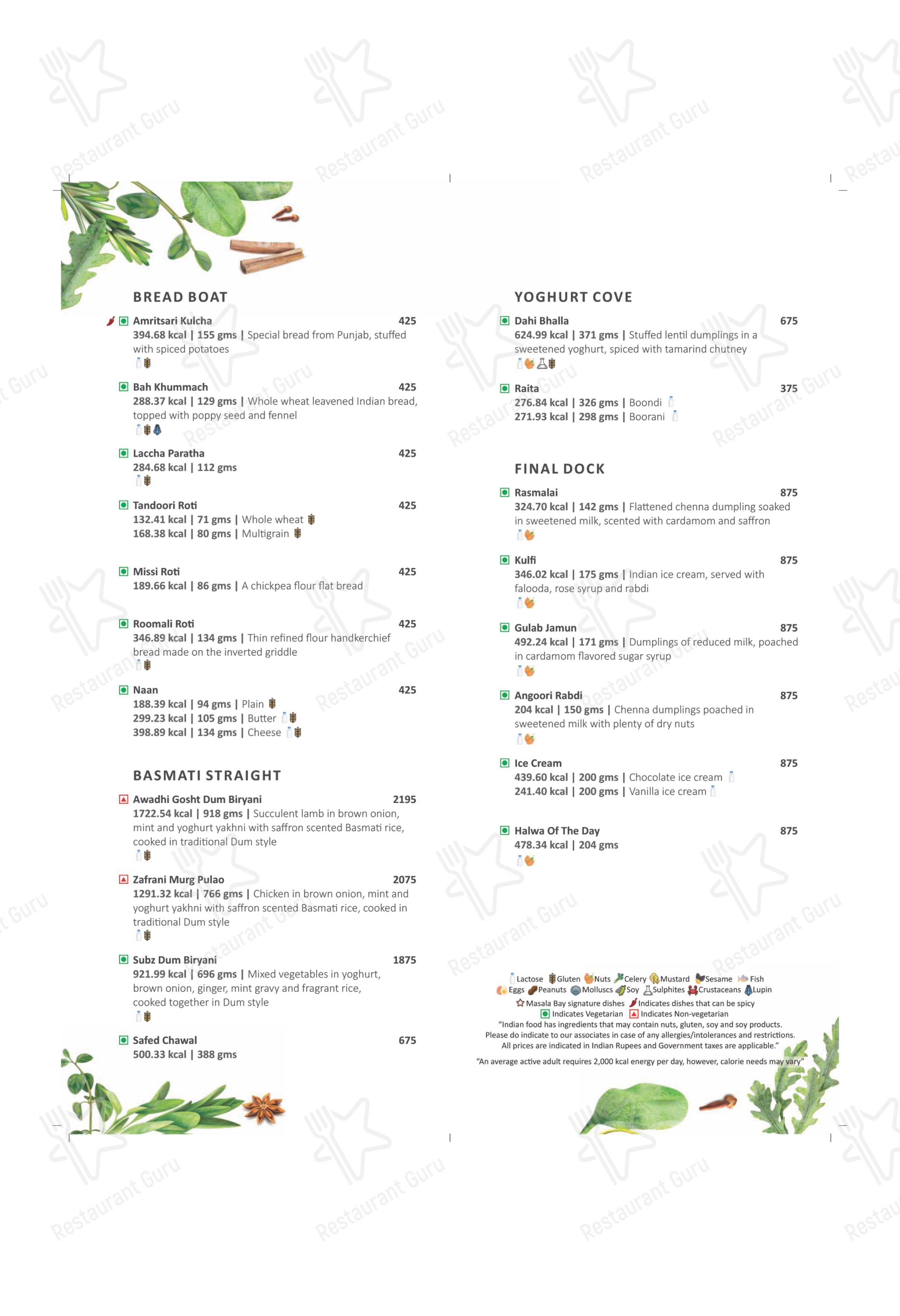 Menu at Atrium Bar & Lounge, Mumbai, Taj Lands End