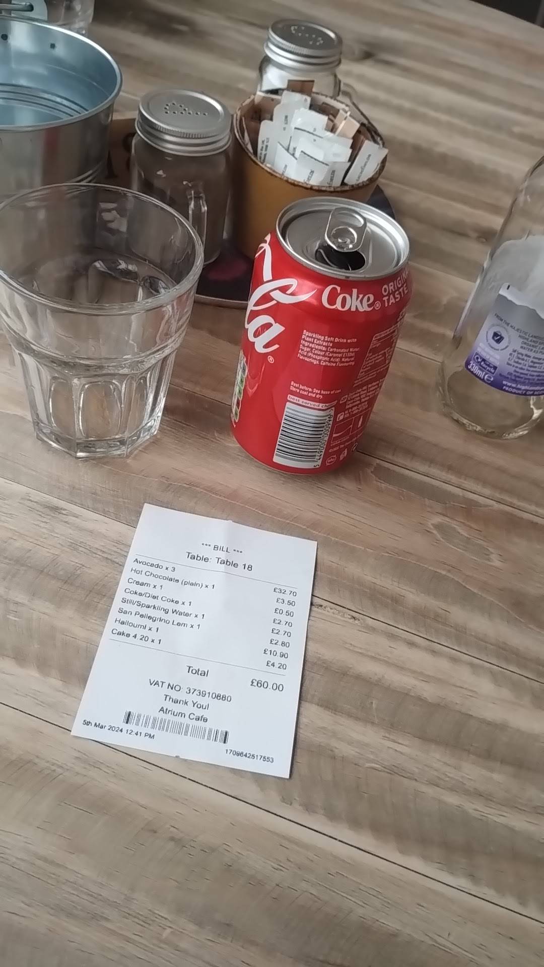 Menu at Atrium Cafe Restaurant, Callander