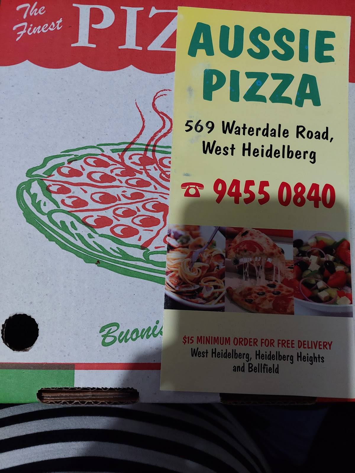 Menu at Aussie Pizza pizzeria, Heidelberg West