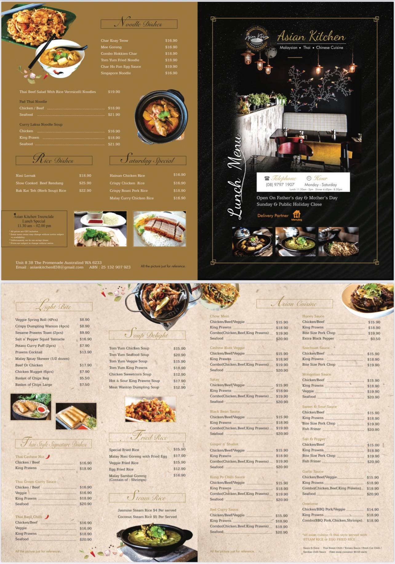 Menu at Asian Kitchen Treendale restaurant, Australind