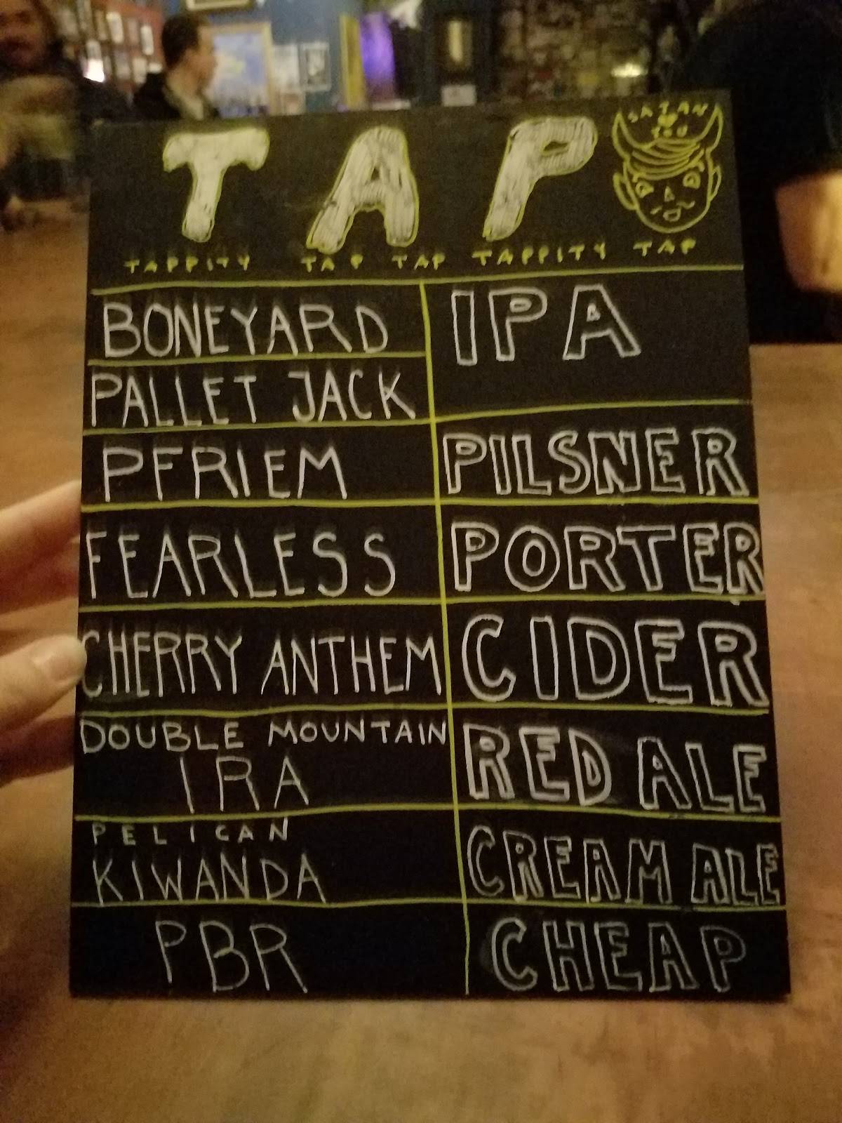 Menu at B Side Tavern pub & bar, Portland