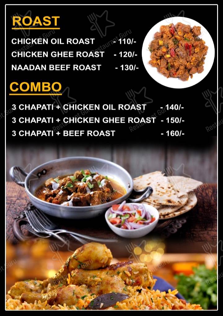 Menu at BANU FOOD COURT (BFC), Marthandam