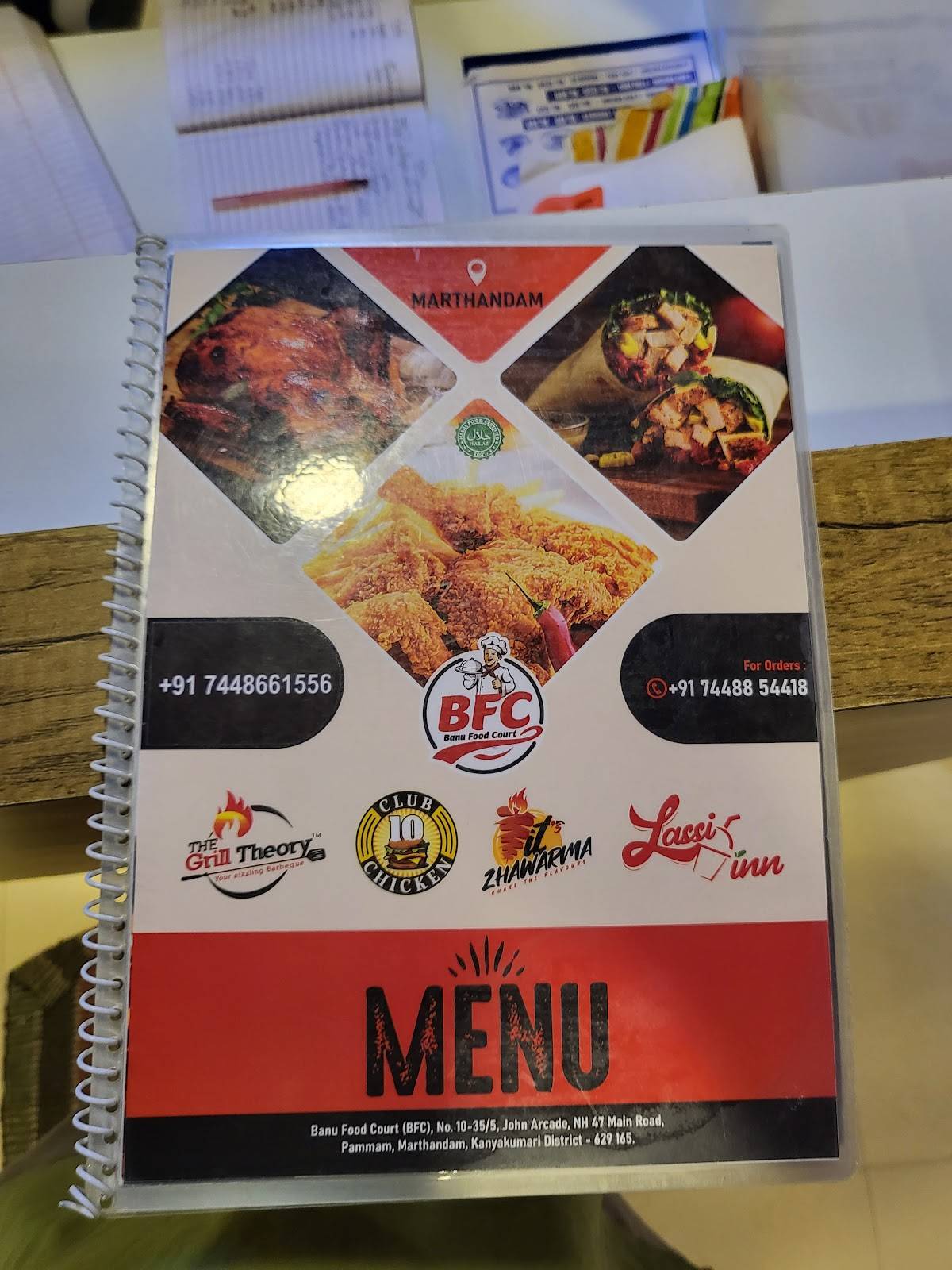 Menu at BANU FOOD COURT (BFC), Marthandam
