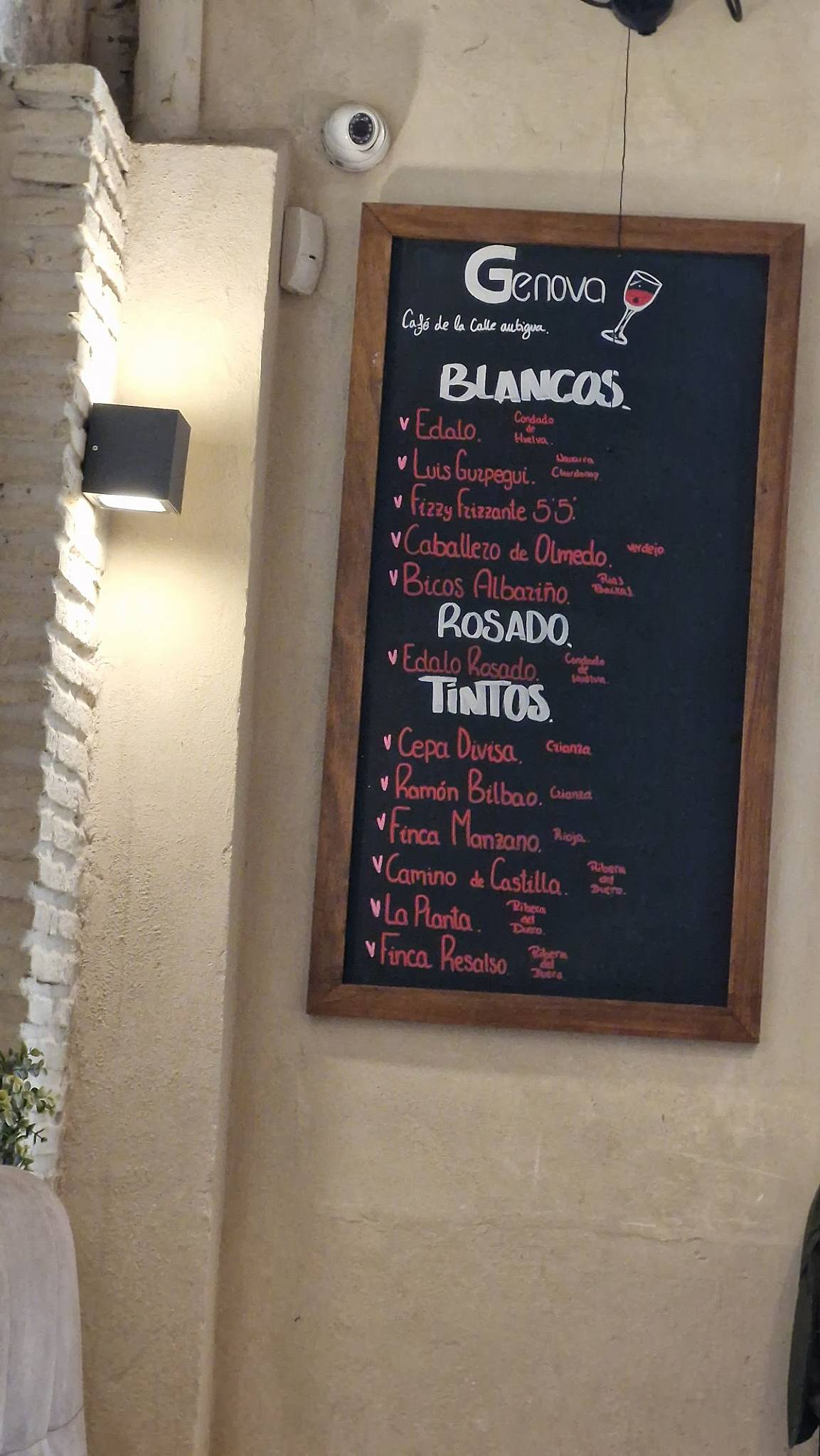 Menu at BAR RESTAURANTE GÉNOVA, Seville, Av. de la Constitución