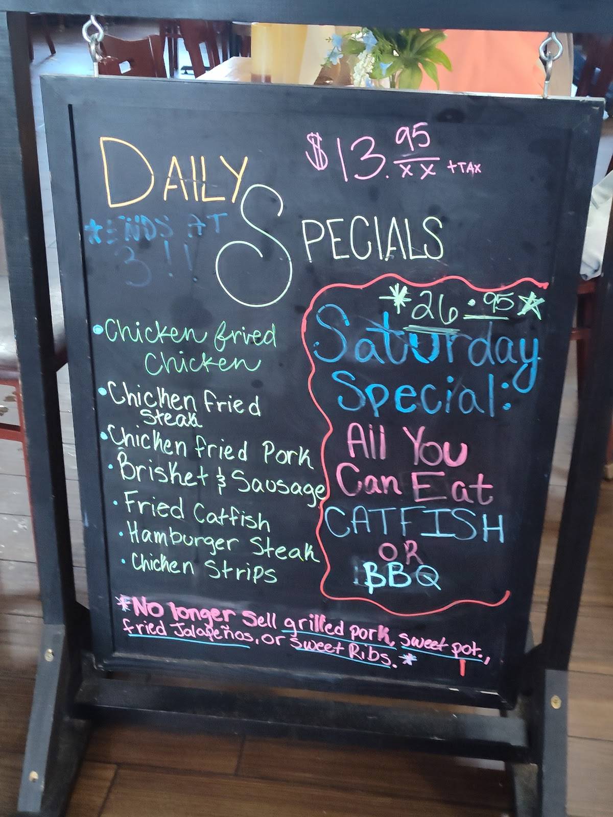 Menu at J & M's Hill Country Bar-B-Q, Gatesville