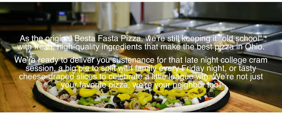 Menu at Besta Fasta Pizza pizzeria, Mansfield, 289 Marion Ave
