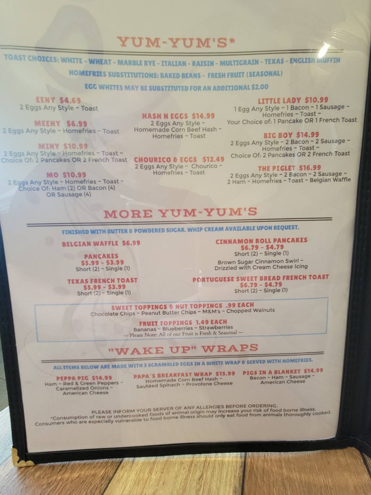 Menu at Bacon N Beanz restaurant, Smithfield