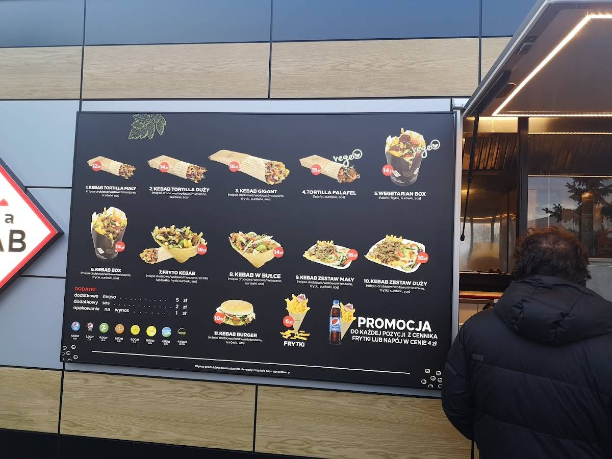 Menu at Bafra Kebab, Warsaw, Plac Czerwca 1976 r 6