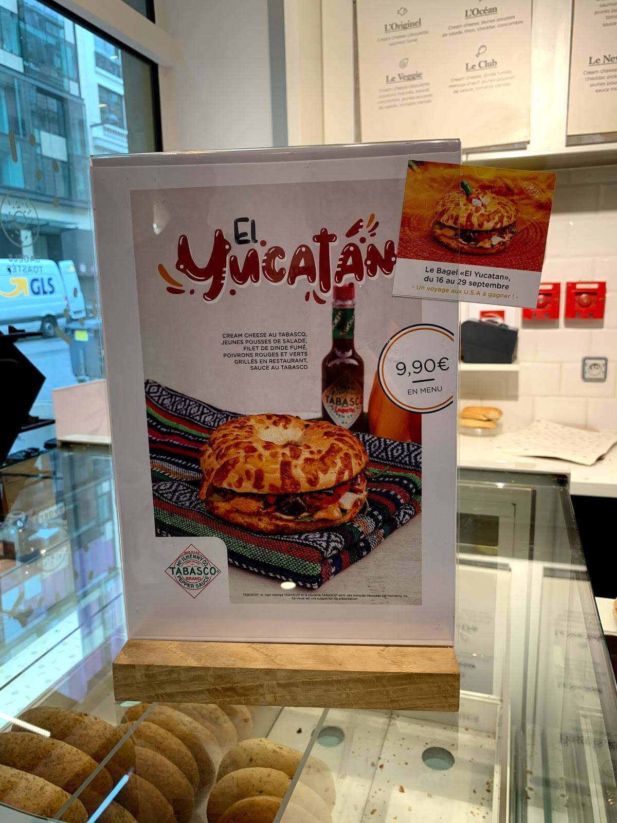 Menu at Bagel Corner restaurant, Paris, 53 Rue La Boétie