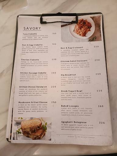 Menu at Victoria Bakery Loakan, Baguio