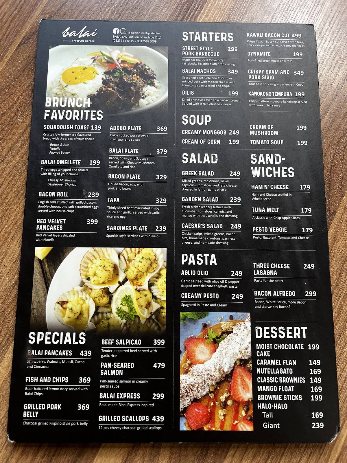 Menu at Balai Brunch by Cafeplus Coffee, Mandaue City