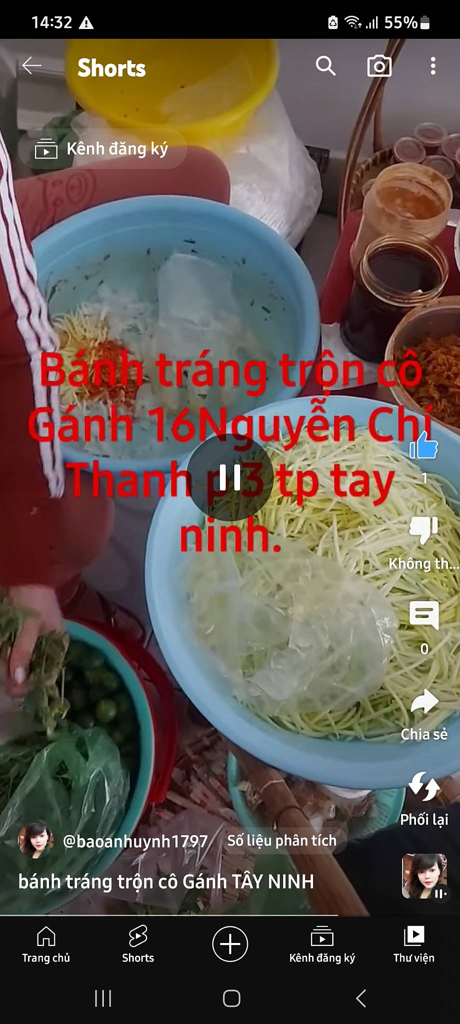Menu at Bánh Tráng Trộn Cô Gánh, Tây Ninh