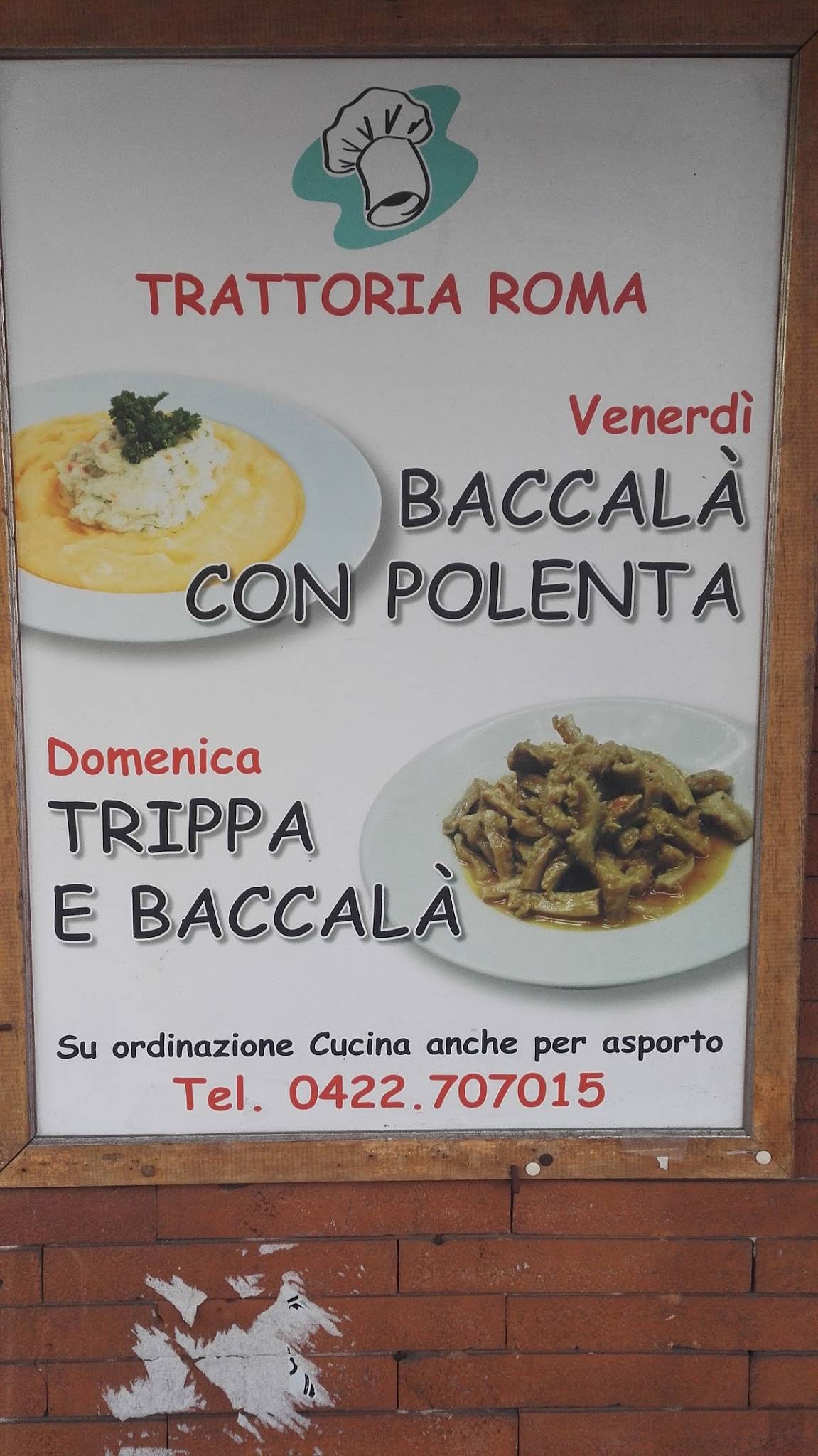 Menu da Bar Trattoria Roma, Roncade