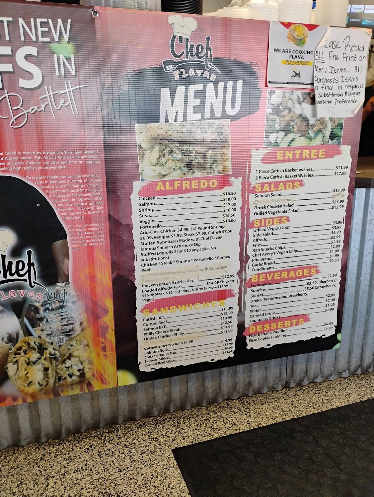 Menu at Bartlett Breakfast Factory, Bartlett