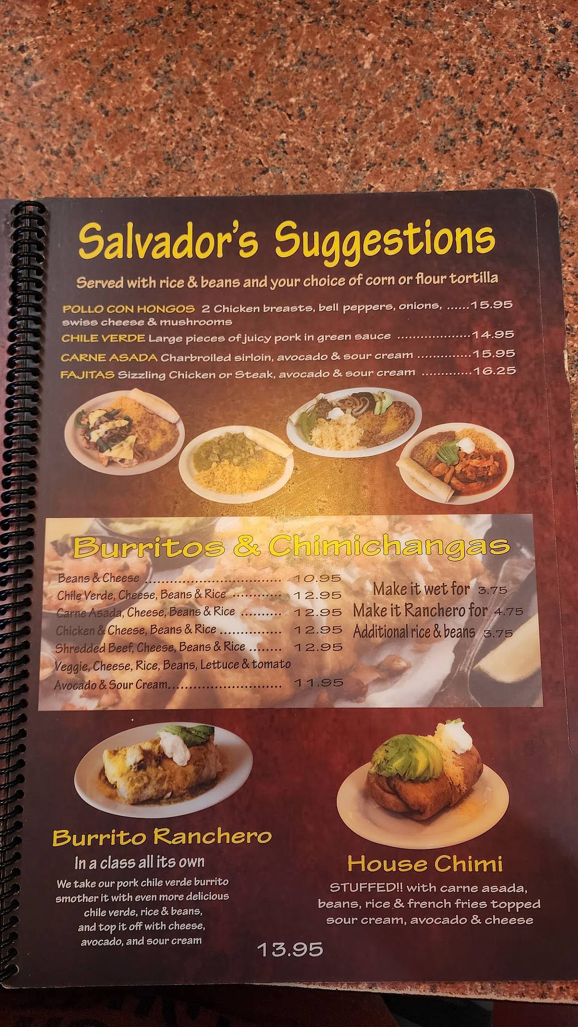 Menu at Baseline Burgers restaurant, San Bernardino