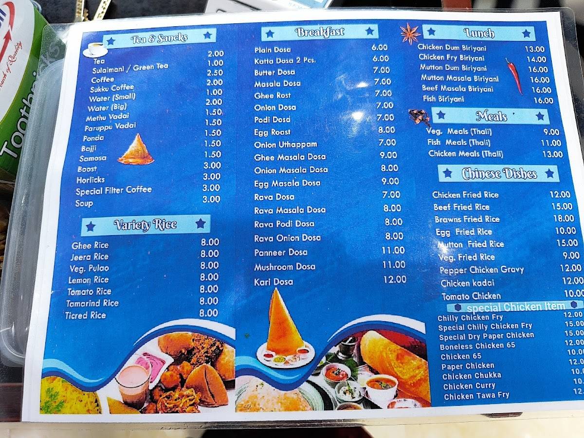 Menu at Basha Bhai MADRAS CORNER RESTAURANT, Abu Dhabi, TOURIST CLUB ...
