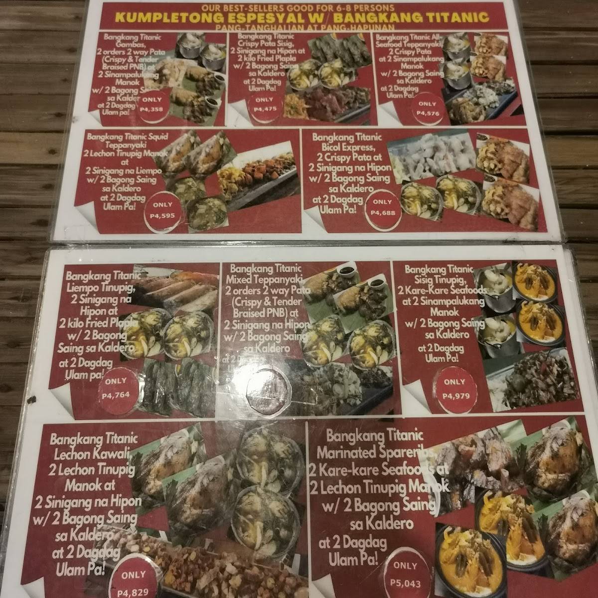 Menu at Isdaan Floating Restaurant, Bay