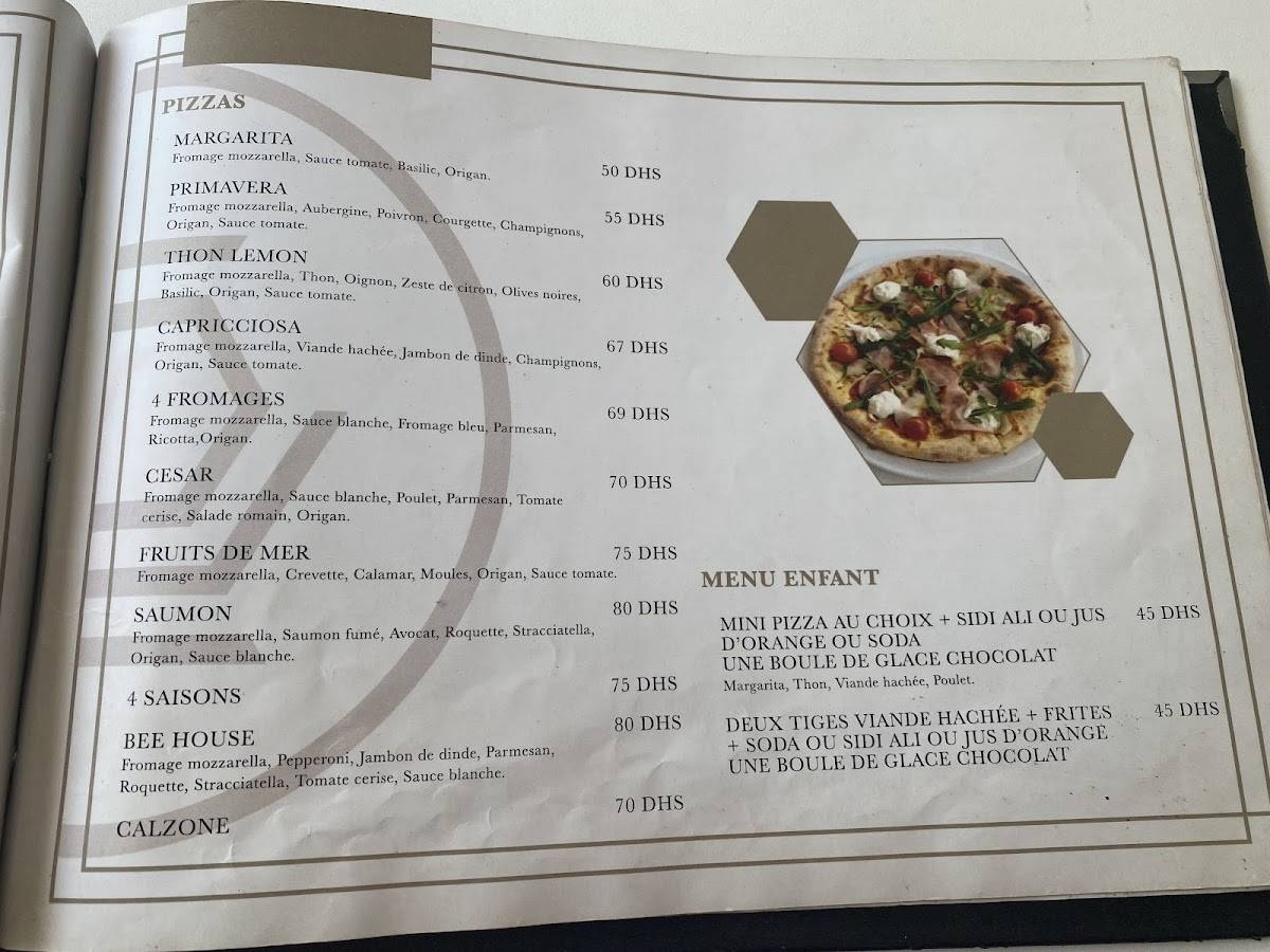 Menu at Bee house restaurant, Casablanca, 692 Bd El Qods