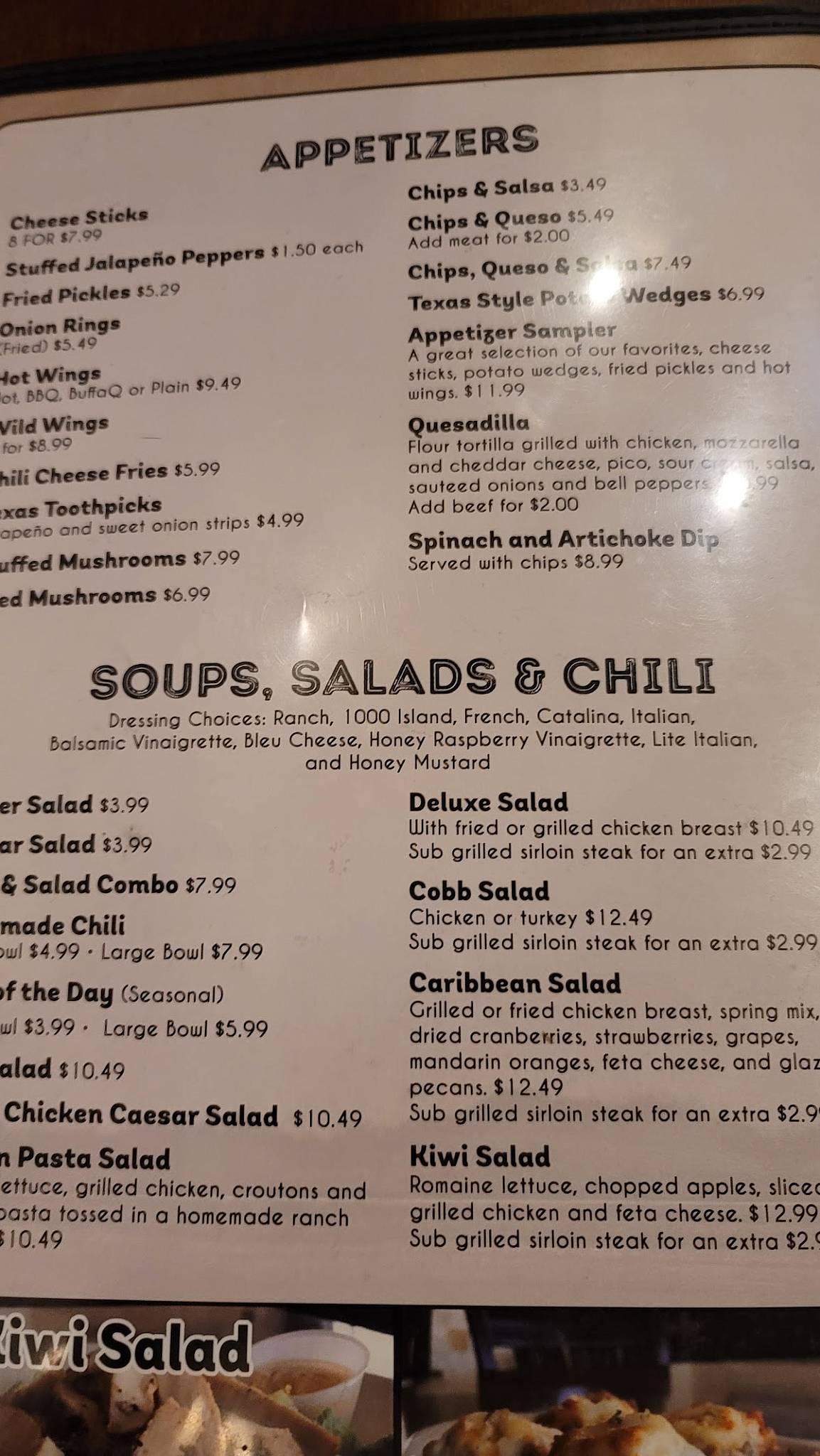 Menu at Heitmiller Steakhouse, Lacy Lakeview, I 35 N Frontage Rd