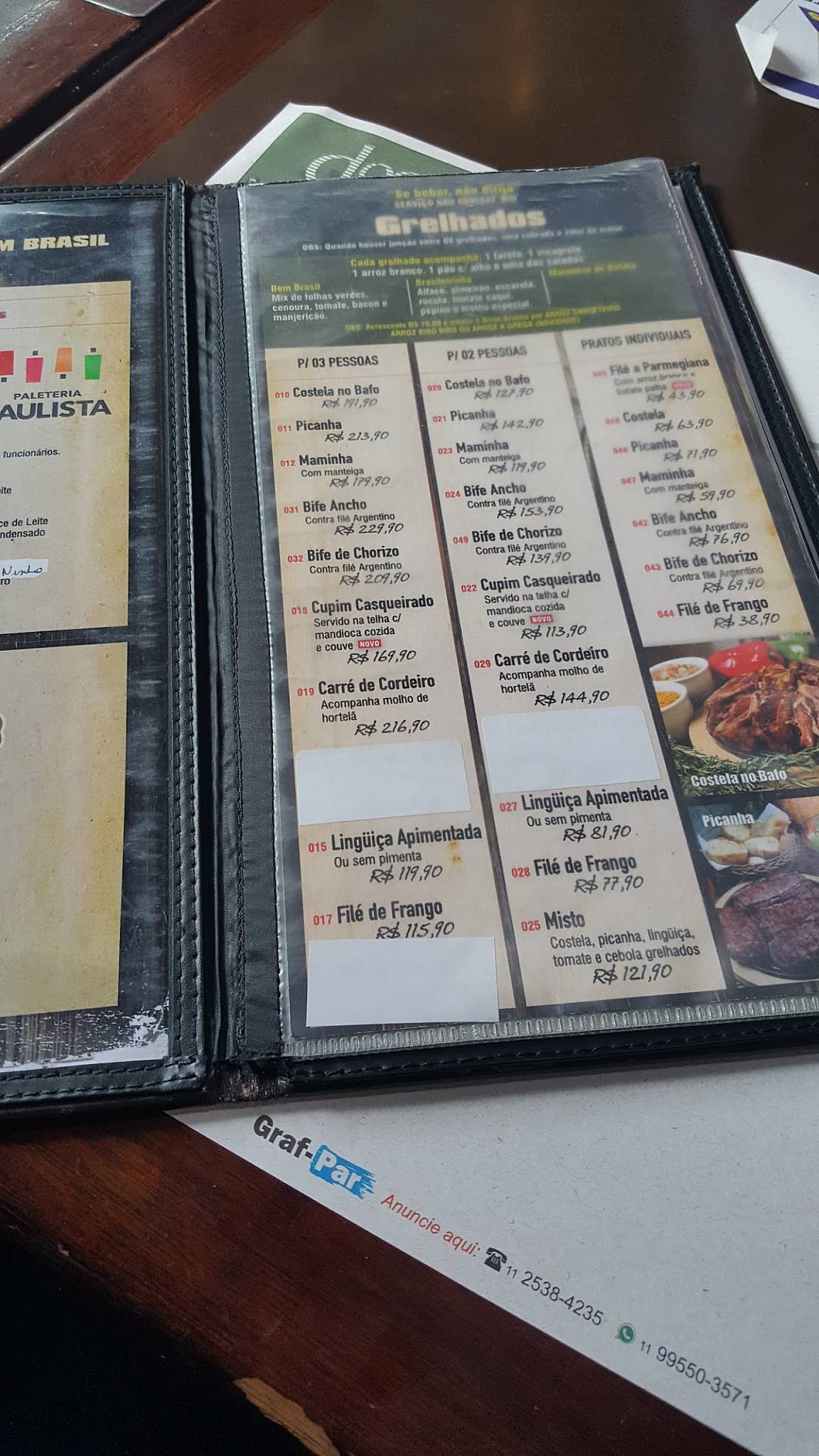 Menu em Bem Brasil Costelaria churrascaria, São Paulo