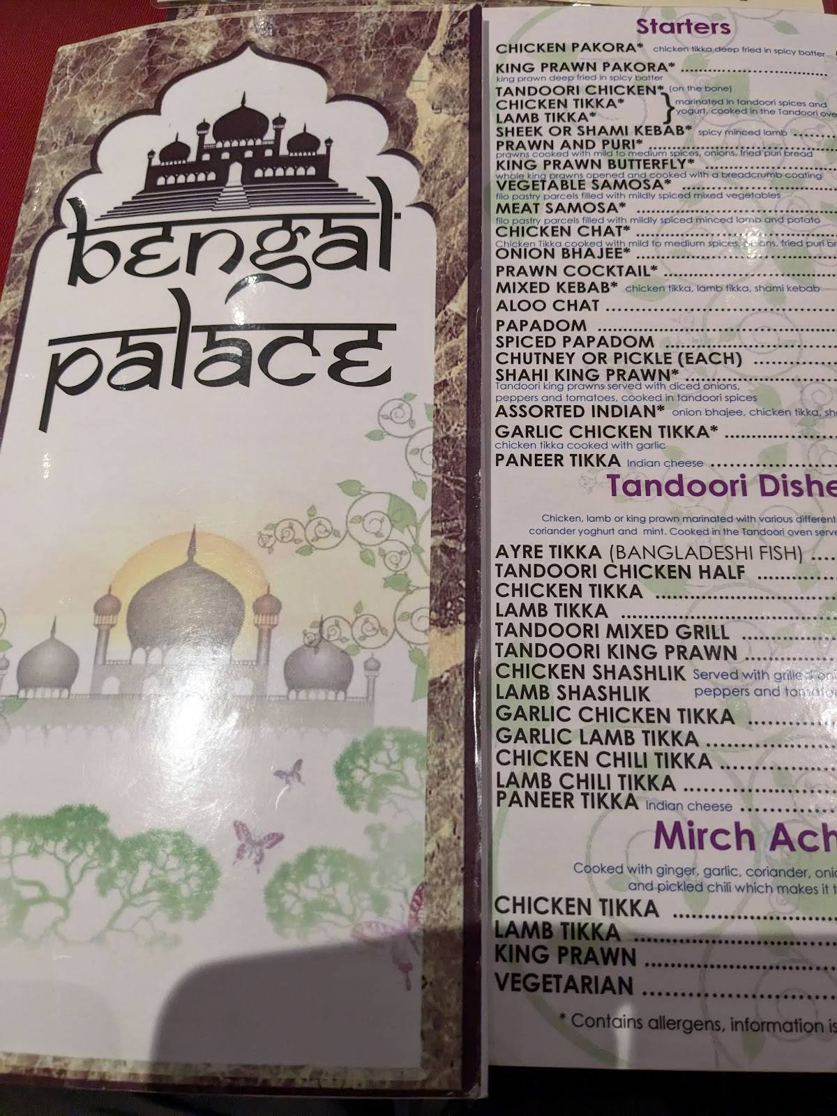 Bengal Palace Newport Menu : Bengal Palace, Newport: Restaurant Menu ...