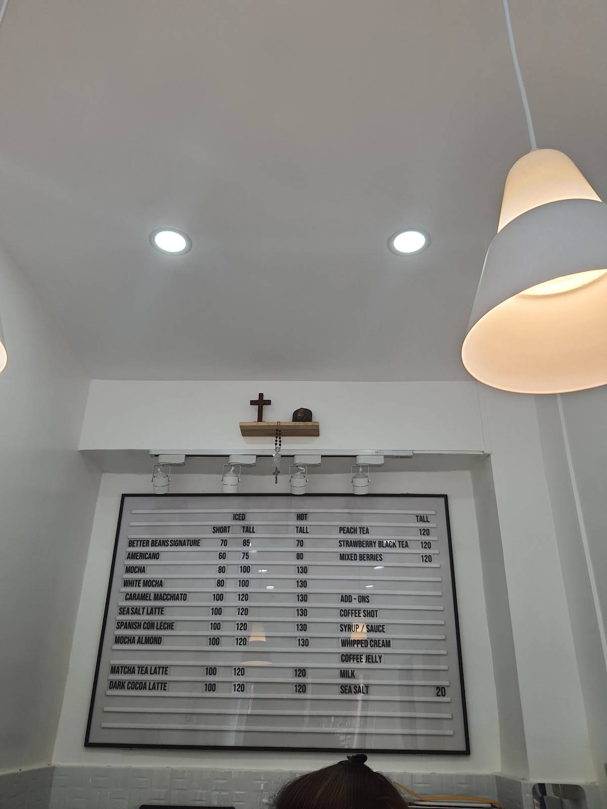 Carta de Better Beans Cafe, Antipolo