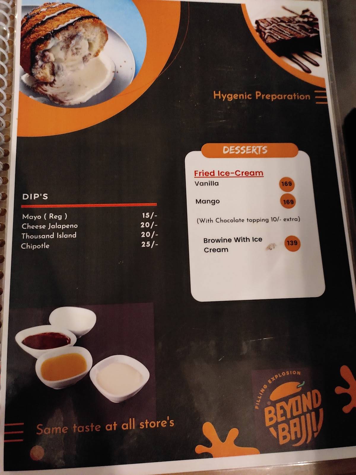 Menu at Beyond Bajji The Cafe, Vijayawada