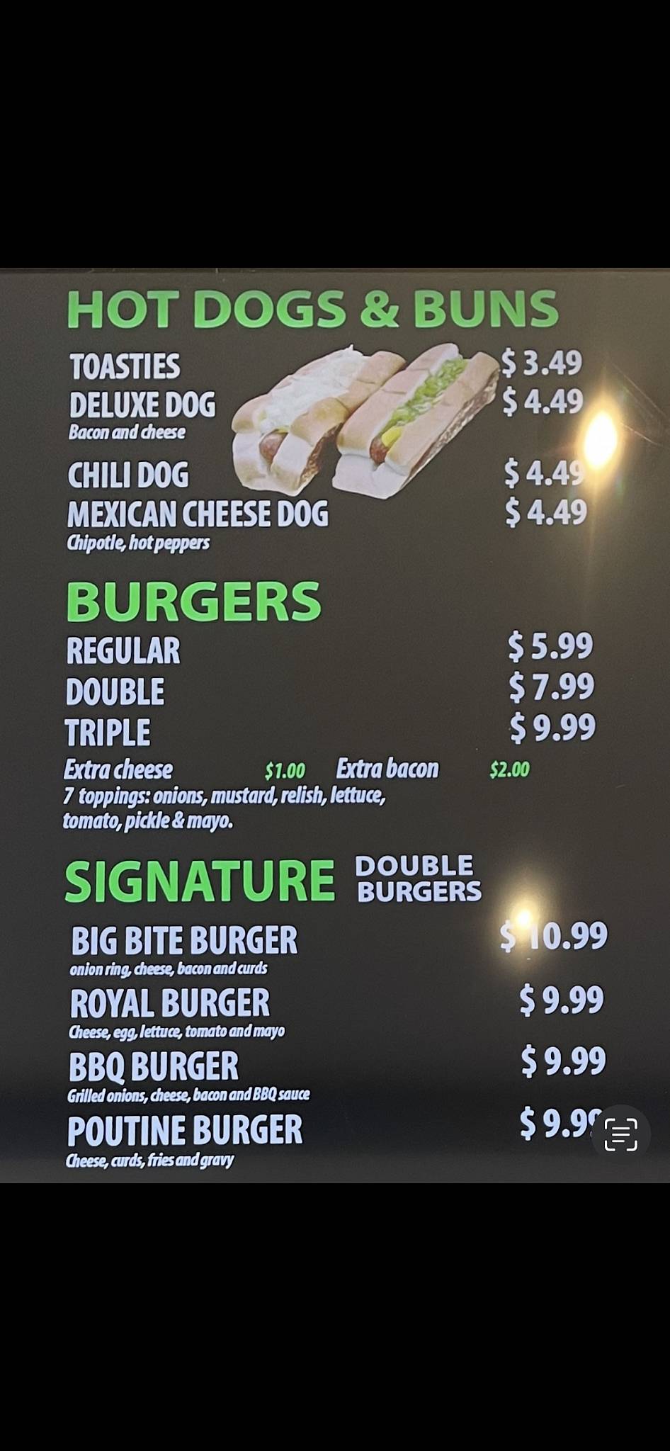 Menu at Big Bites Kingston restaurant, Kingston