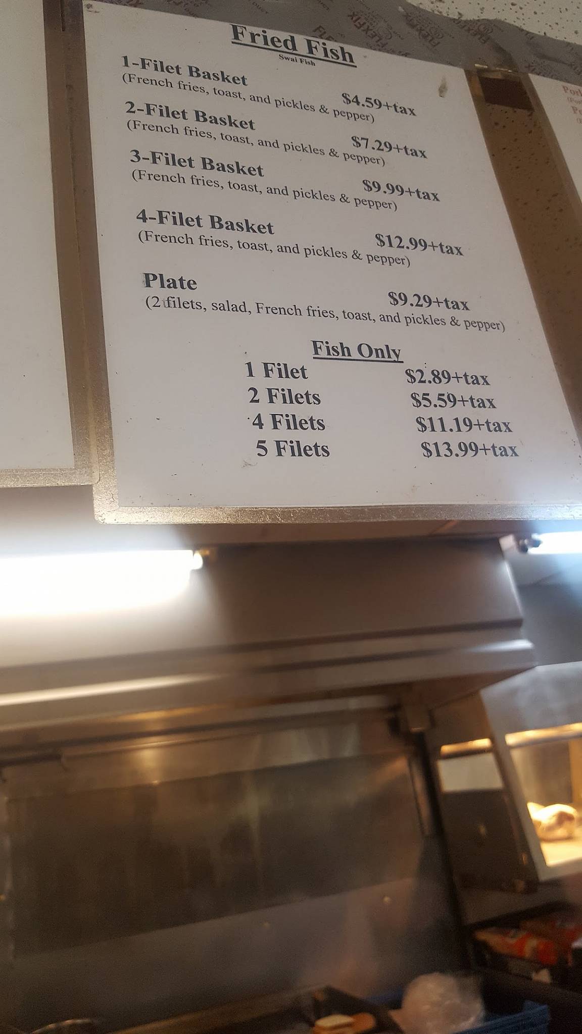 Menu at Big Daddy Convenience Store fast food, Dallas