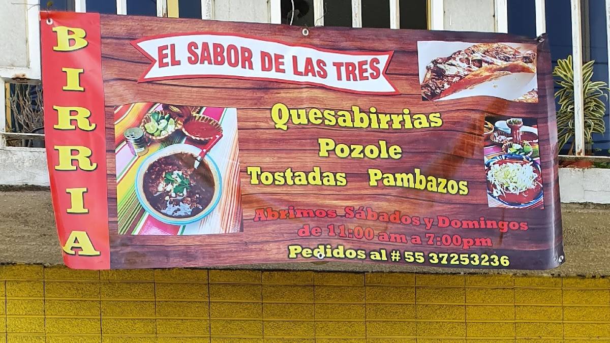 Menu at Birria y Pozole El sabor de las Tres restaurant, Mexico
