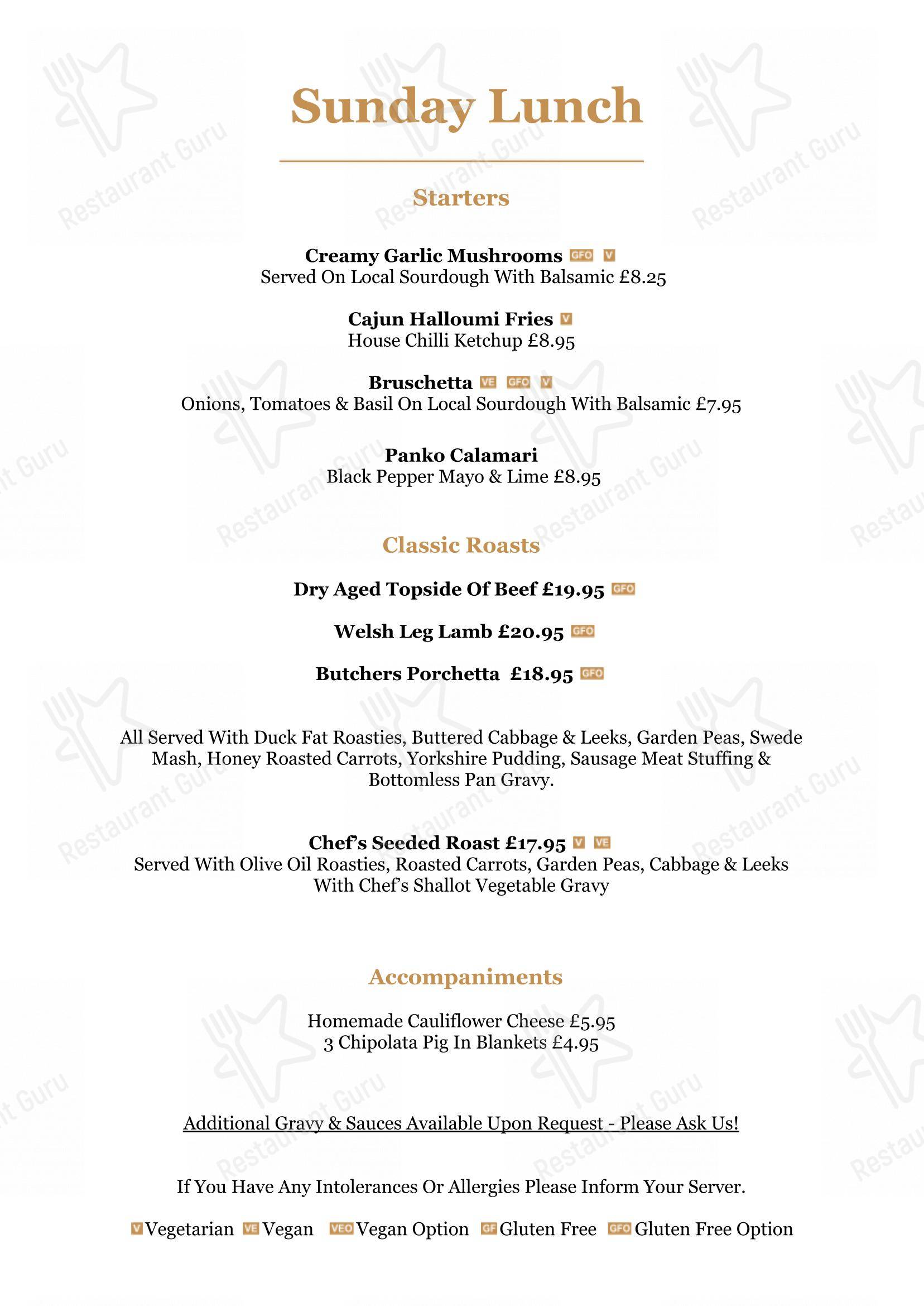 Menu at Bistro 8 restaurant, Blackwood