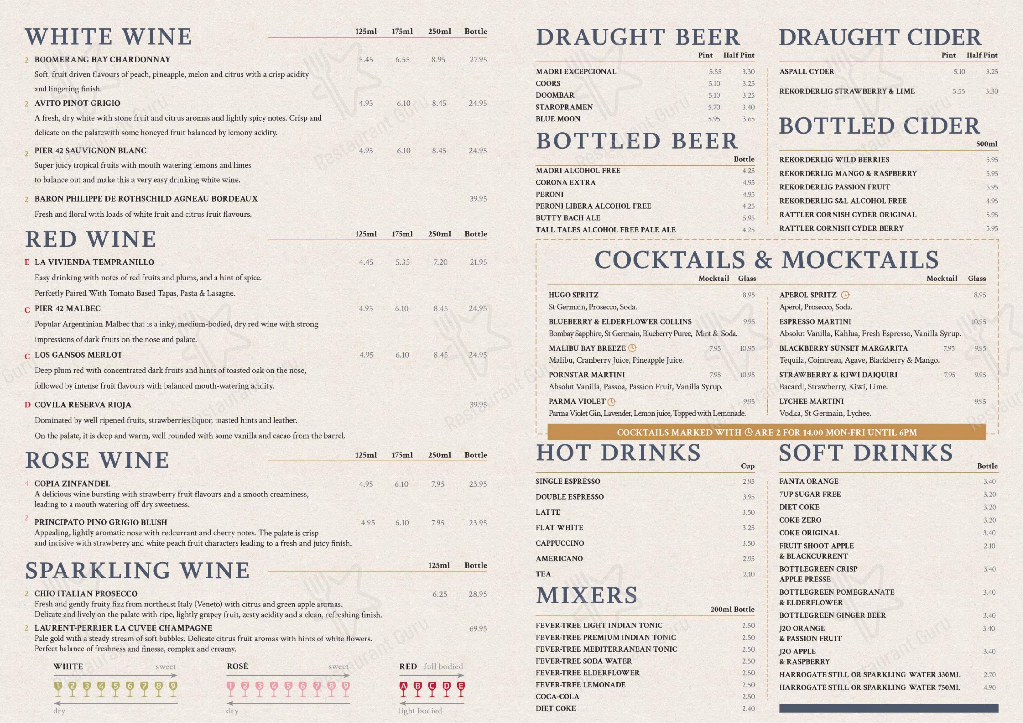 Menu at Bistro 8 restaurant, Blackwood