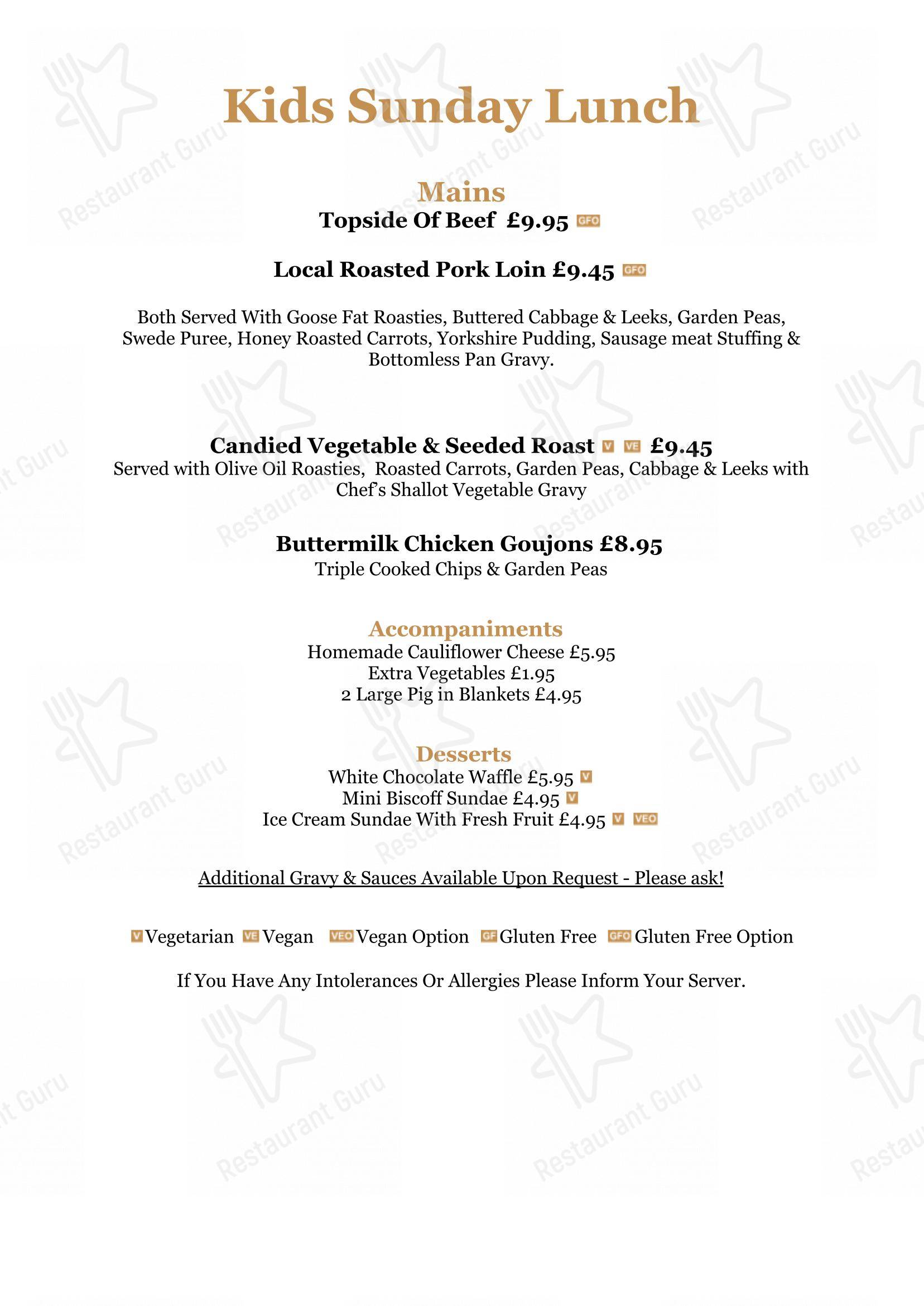 Menu at Bistro 8 restaurant, Blackwood