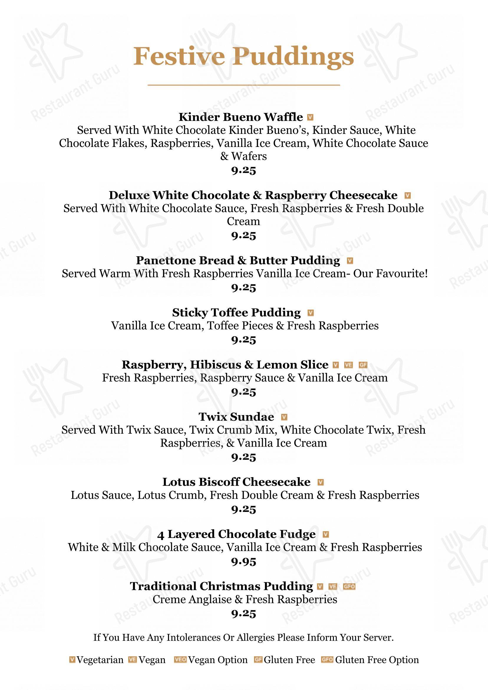 Menu at Bistro 8 restaurant, Blackwood