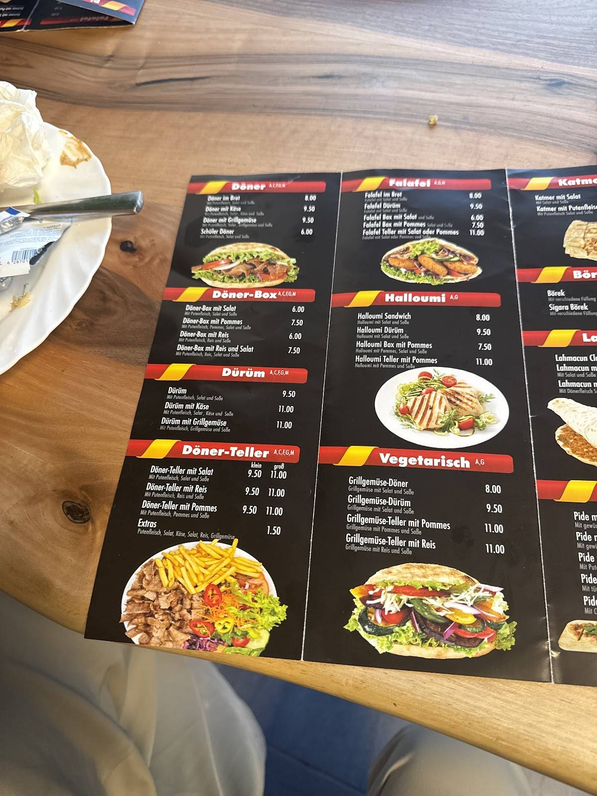 Speisekarte von Bistro Orient Türkische Küche restaurant, Penzberg