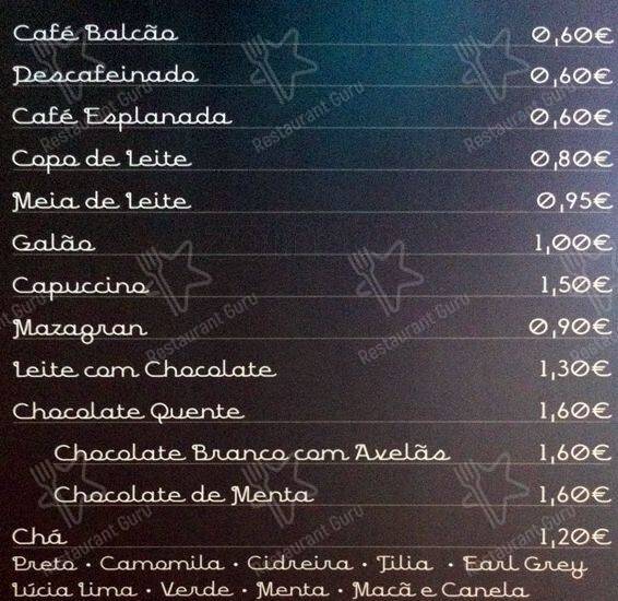 Menu em Blú Café, Lisboa