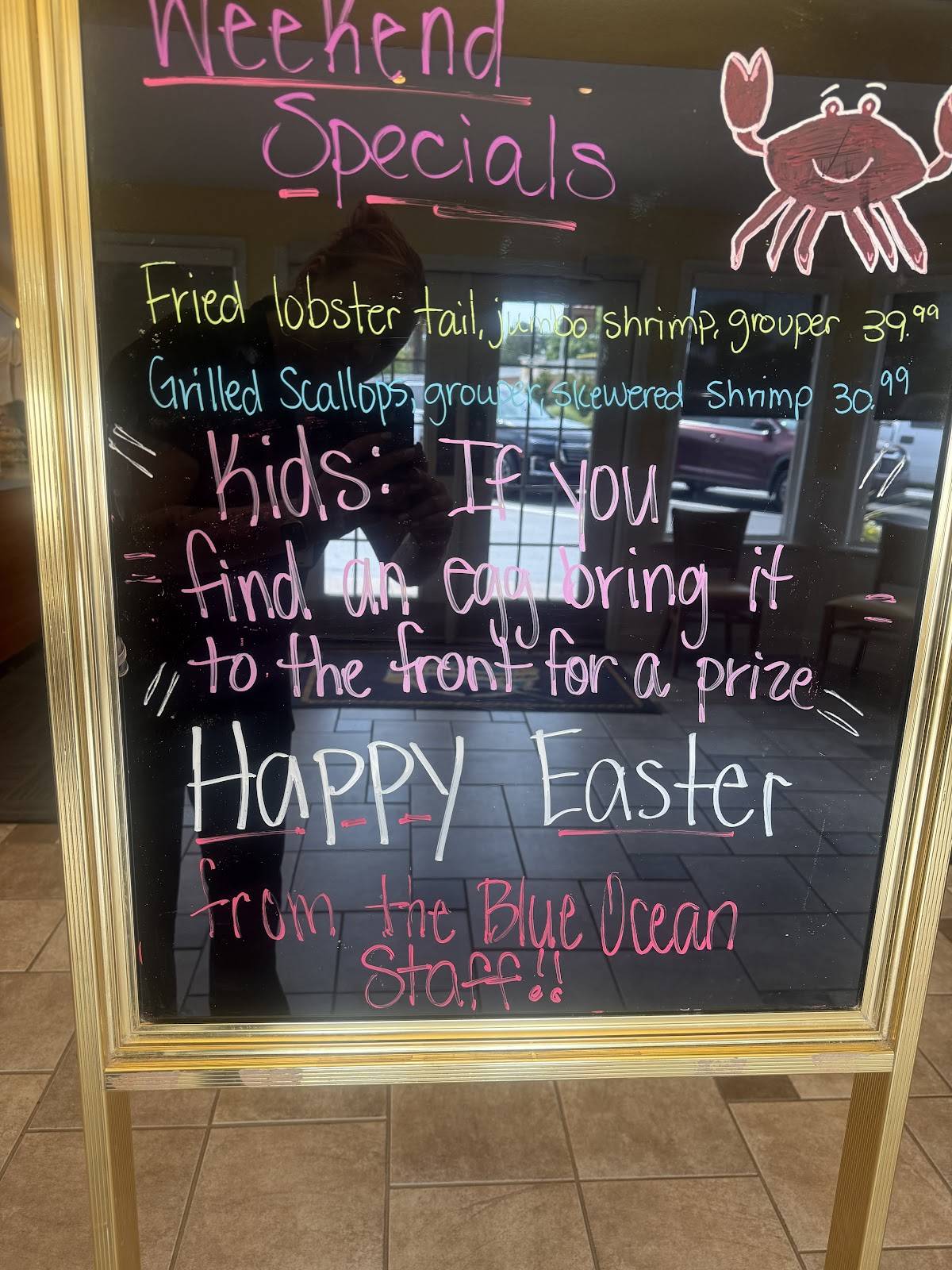 Menu at Blue Ocean Seafood Restaurant, Clinton