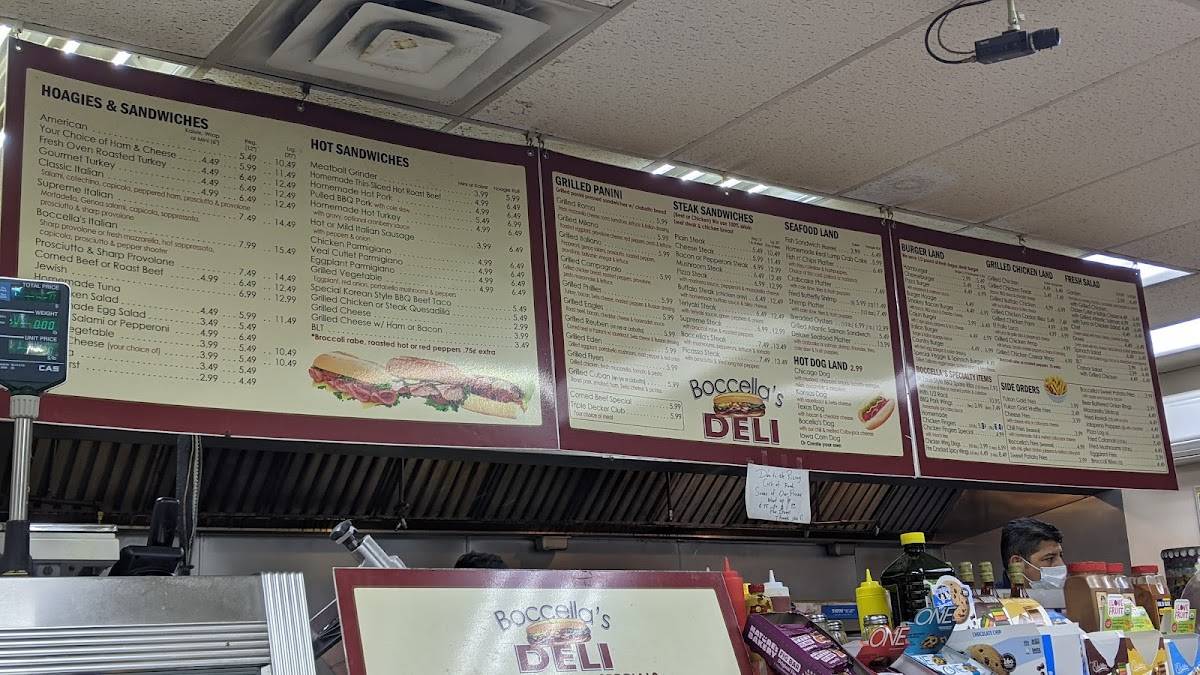 Menu at Boccella's Deli fast food, Havertown