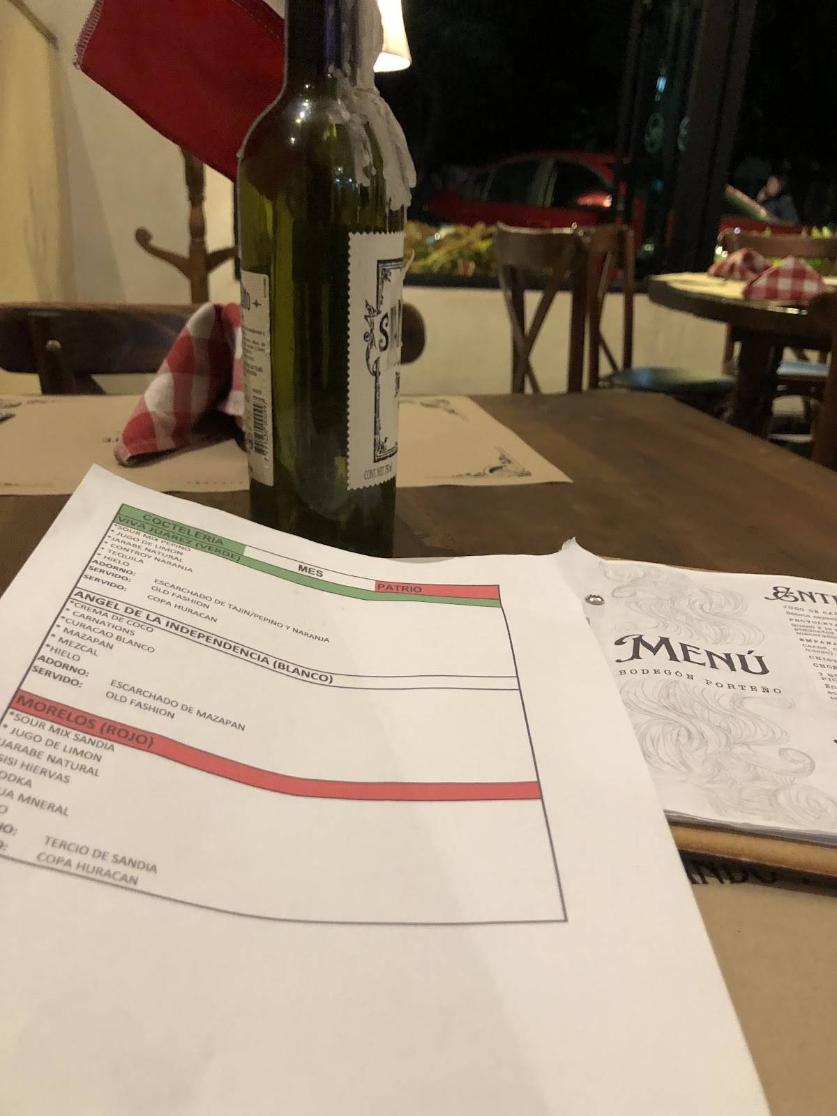Carta de Bodegón Porteño Restaurante Argentino Uruapan, Uruapan