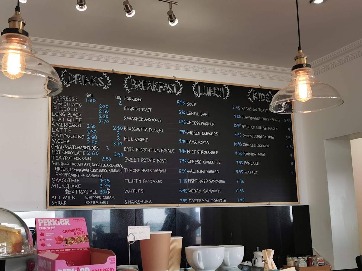 Menu at Bonjour Café cafe, Hastings