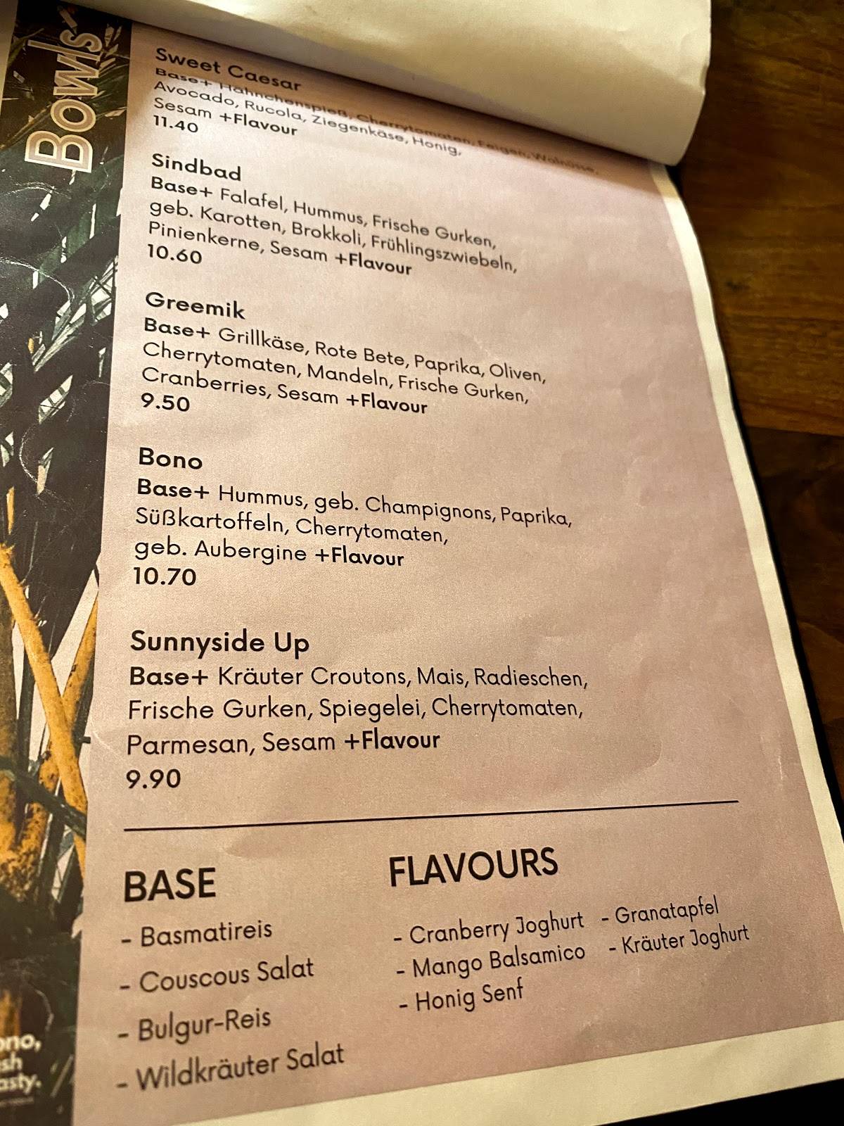 Speisekarte von bono. restaurant, Bonn
