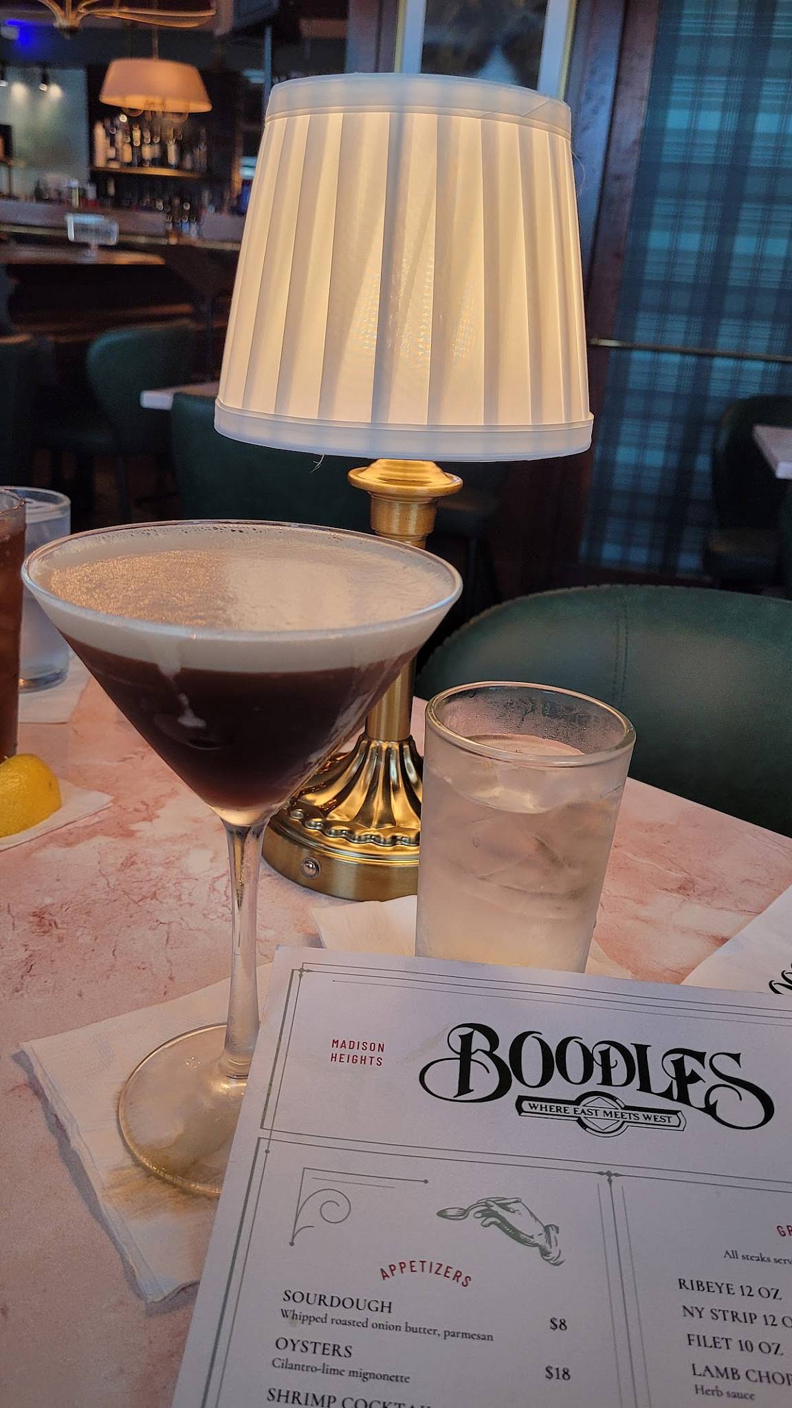 Menu at Boodles Restaurant, Madison Heights