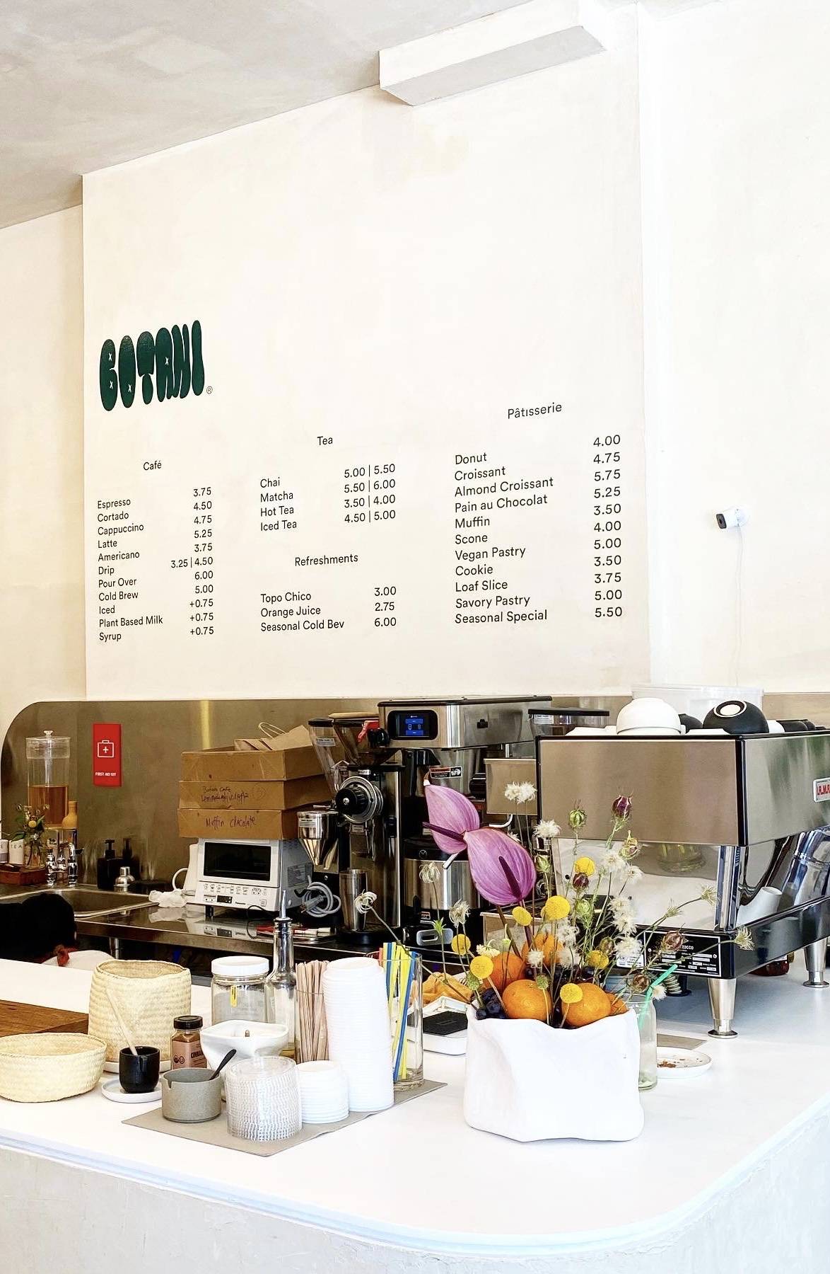 Menu at Botani Cafe, New York City