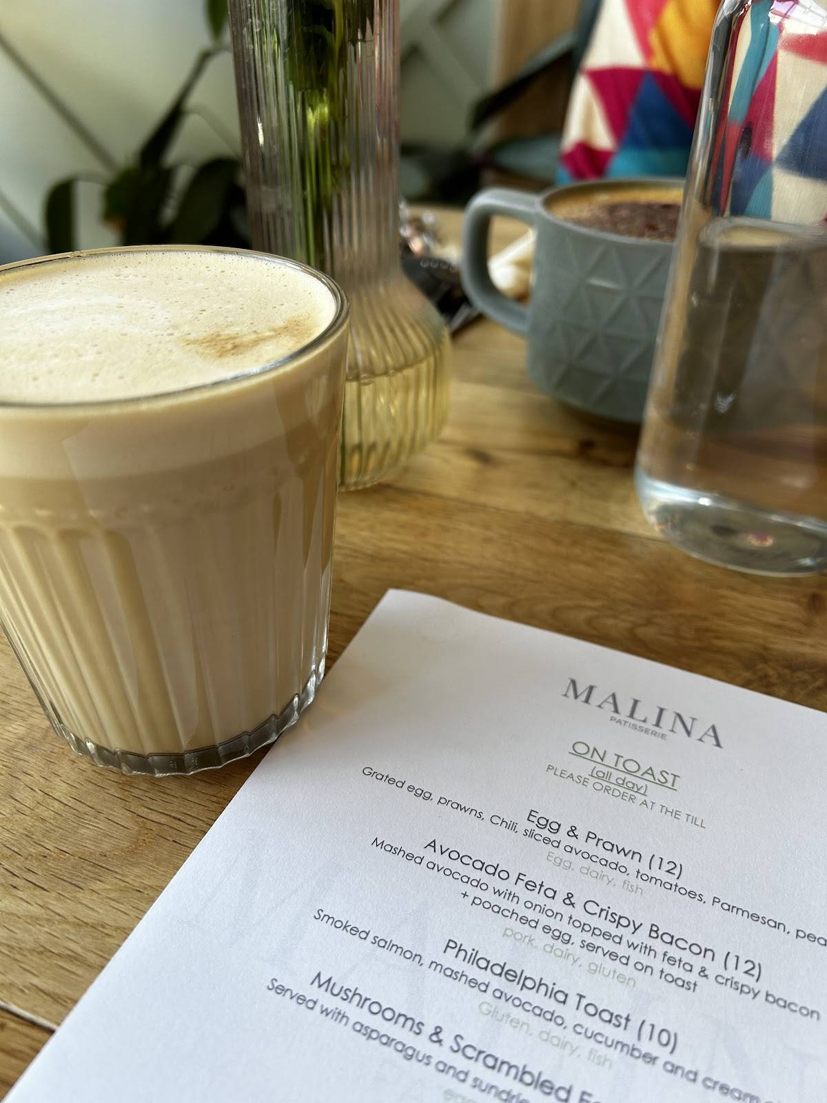 Menu at MALINA Patisserie cafe, Brentwood