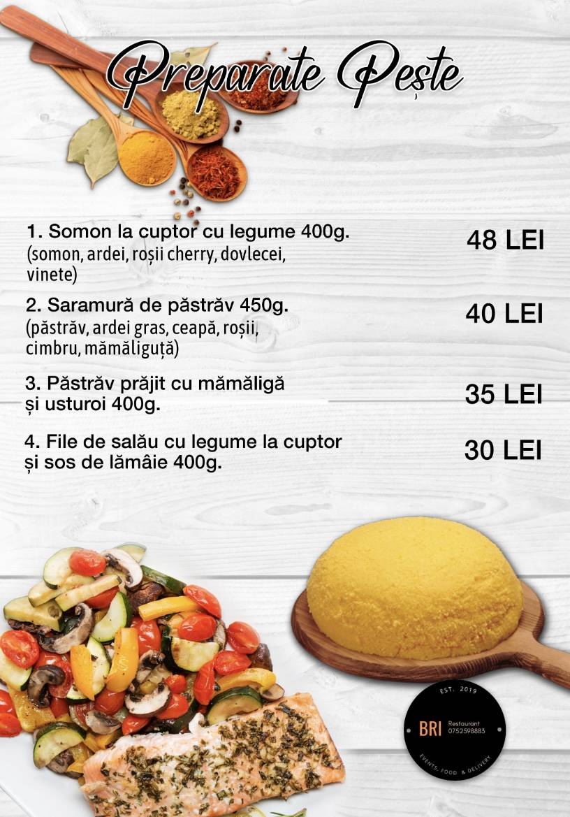 Menu at Bri Restaurant, Tomești
