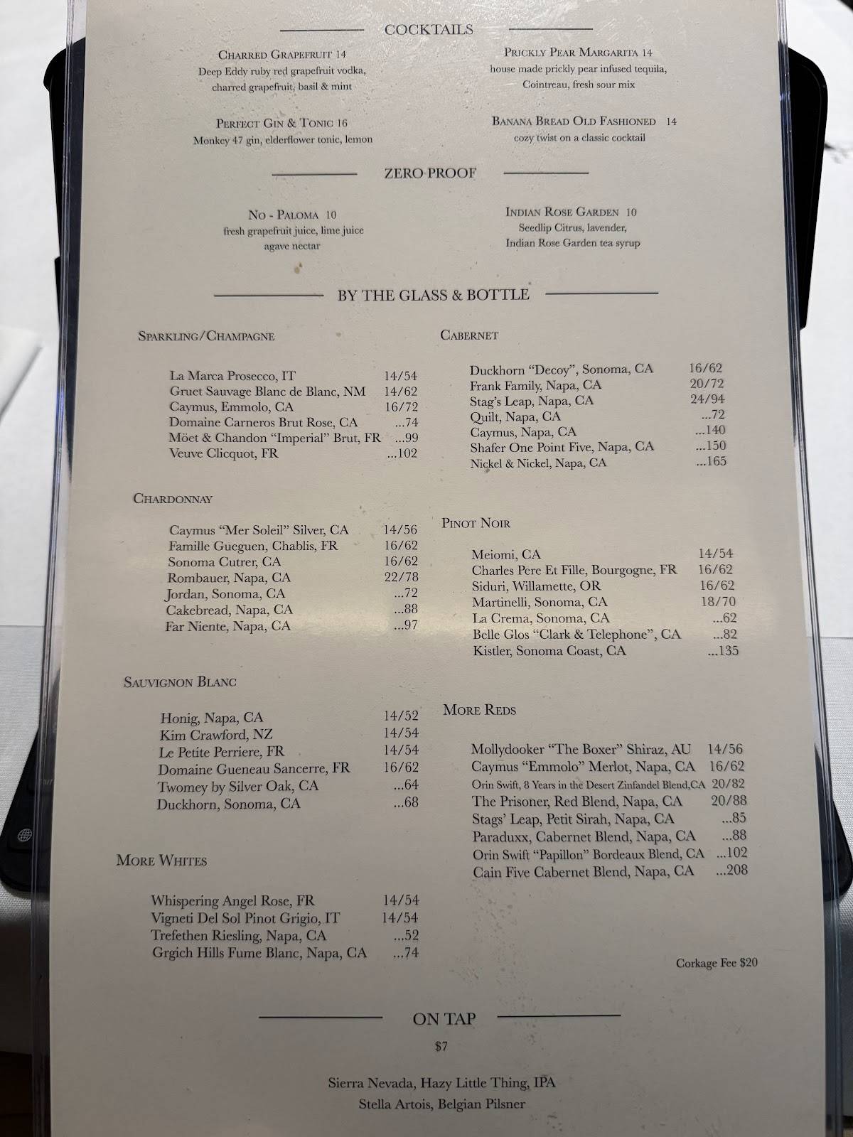 Menu at BrickTop's pub & bar, Greenville
