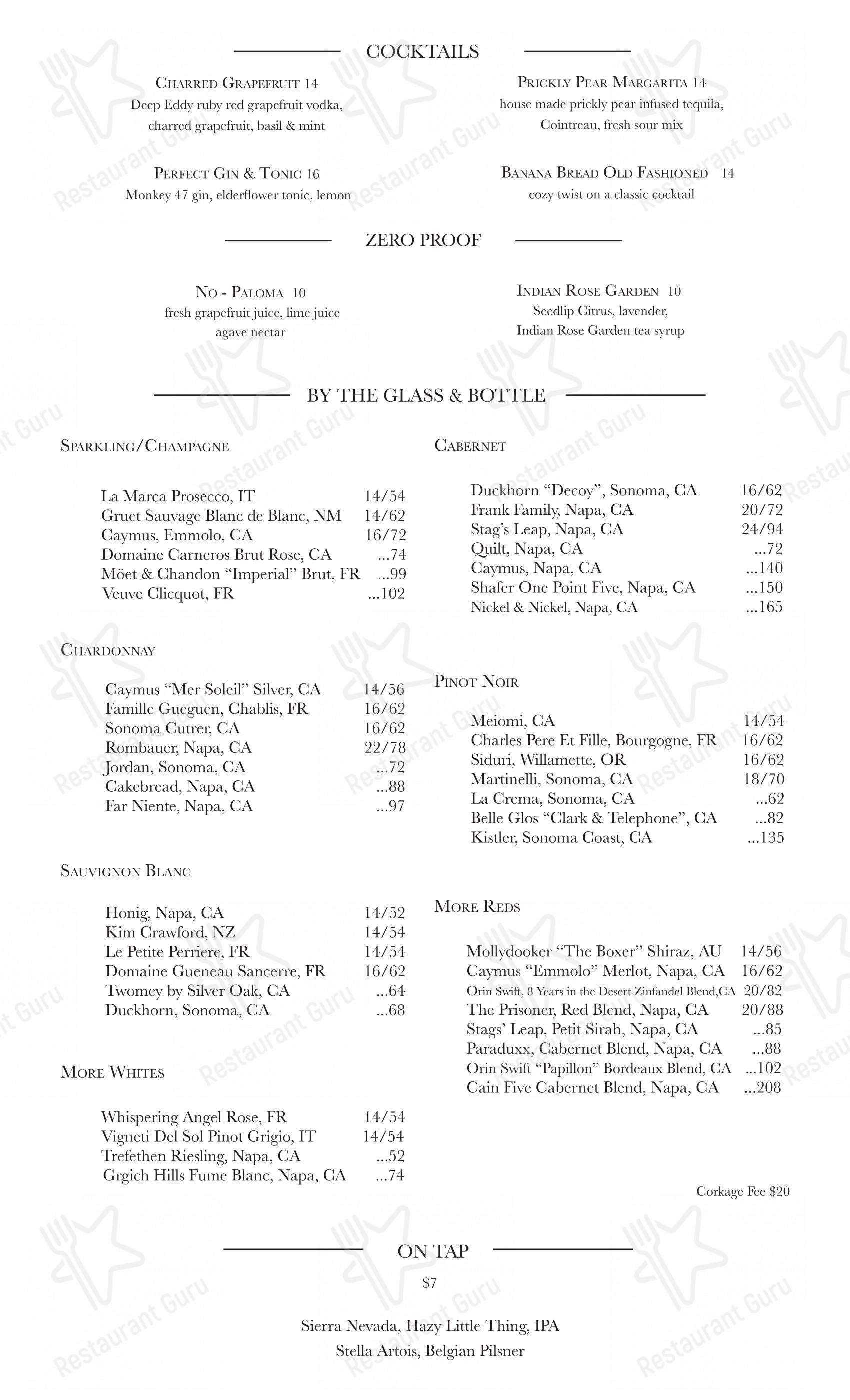 Menu at BrickTop's pub & bar, Greenville