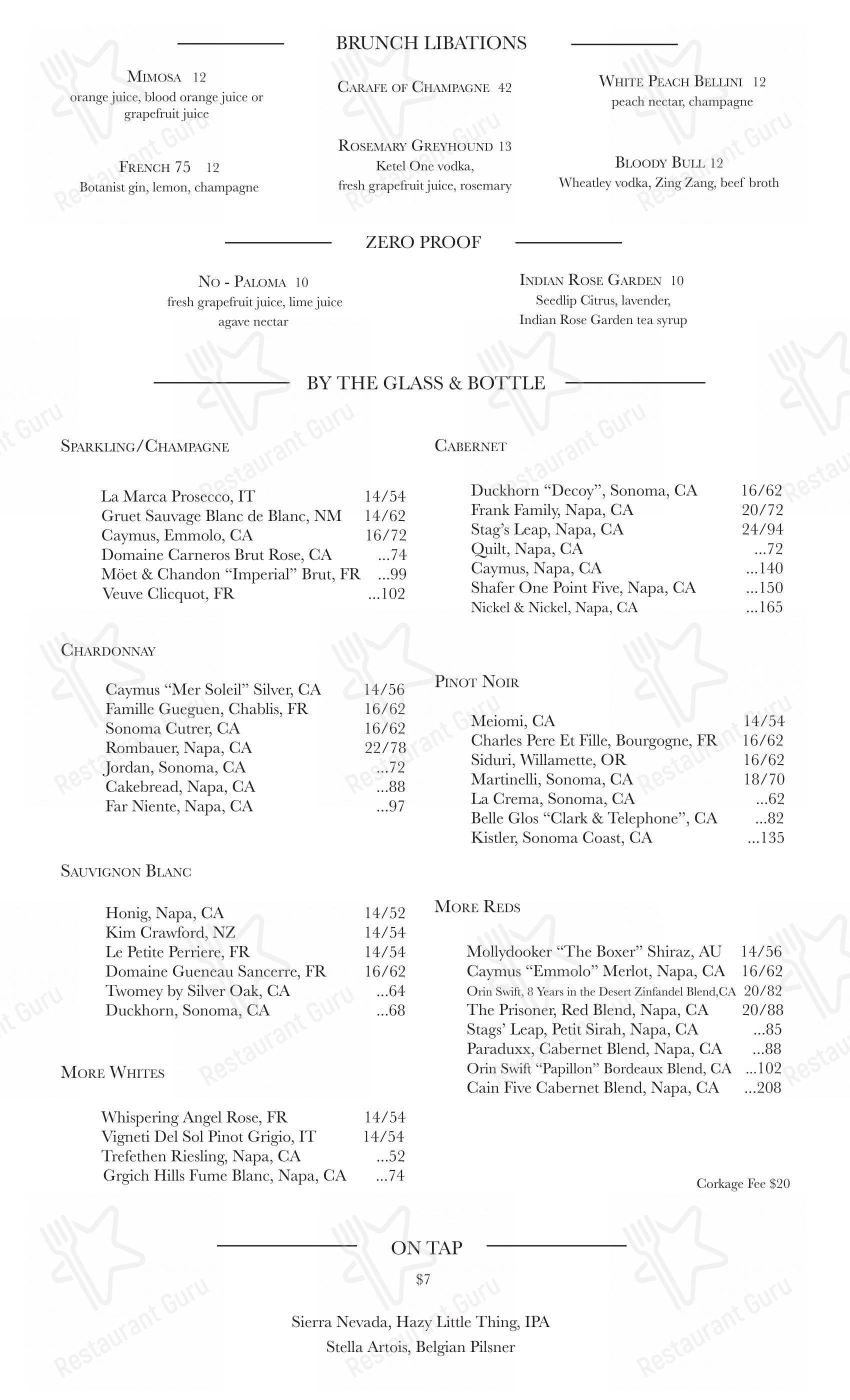 Menu at BrickTop's pub & bar, Greenville