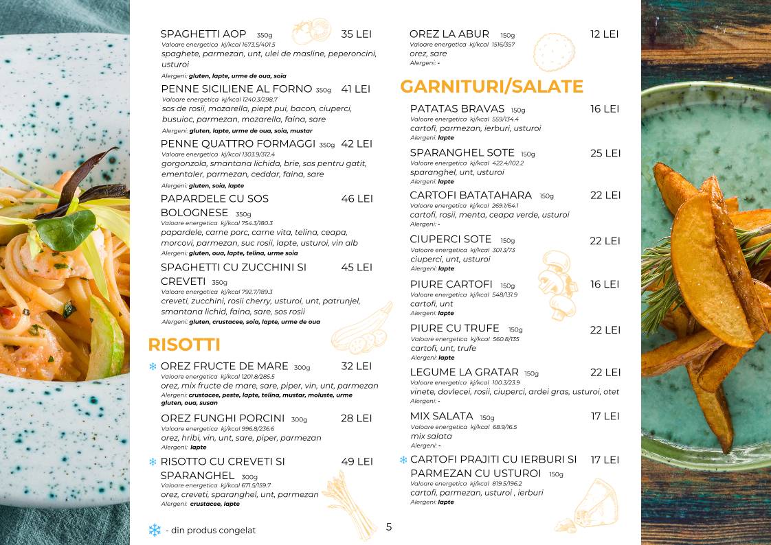 Menu at Sara Bistro ONE Cotroceni, Bucharest