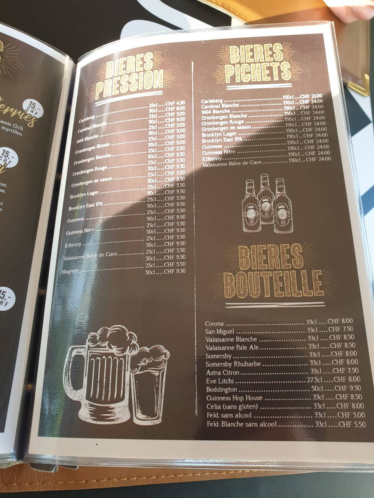Speisekarte von Bulldog Bar & Resto, Lausanne, Rue du Petit-Chêne 28